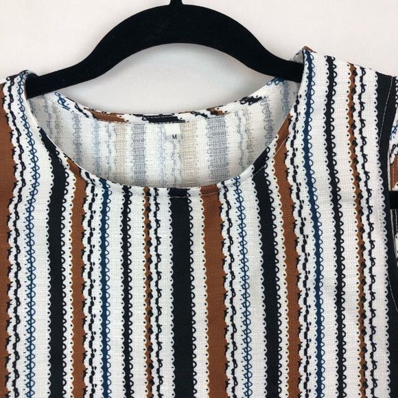 Tops | Multicolor Striped Split Side Tank Top | Poshmark